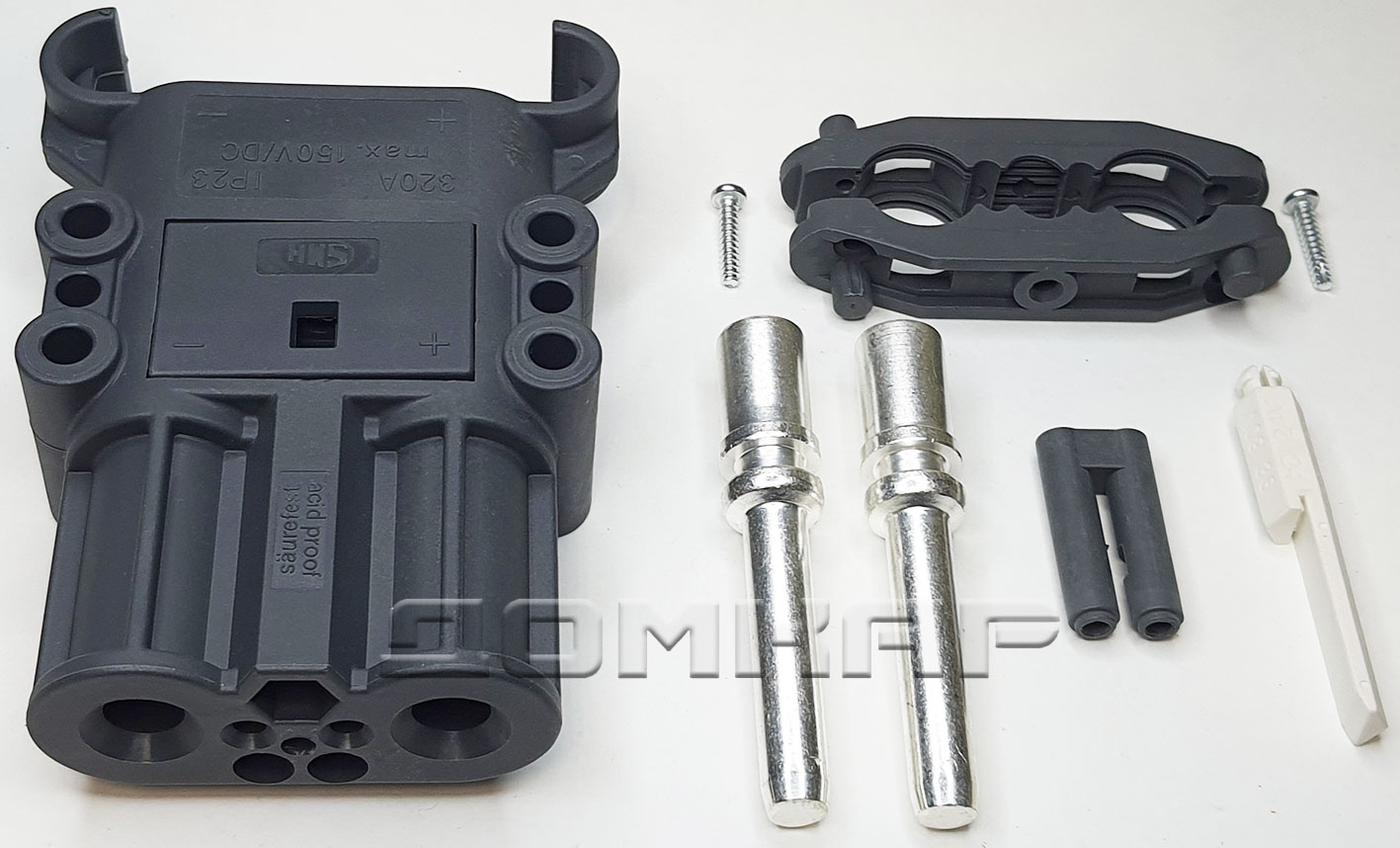 Разъем SMH EC32 (320A 150V) аналог Rema 95515-01 штекер (папа)