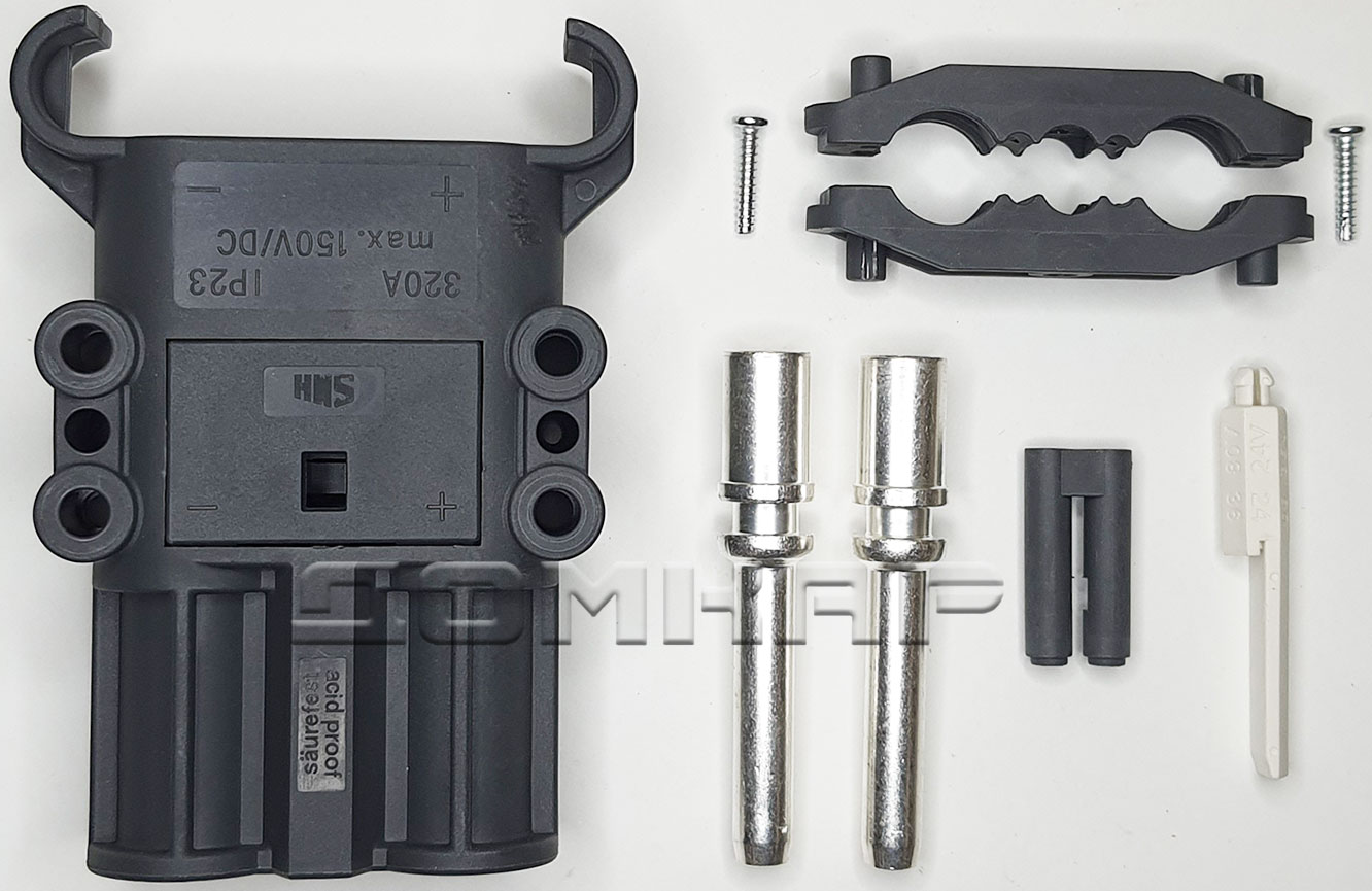 Разъем SMH EC32 (320A 150V) аналог Rema 95515-01 штекер (папа)